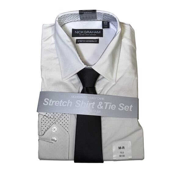 Nick Graham | Shirts | Nick Graham Mens Modern Fit Solid Dress Shirt ...